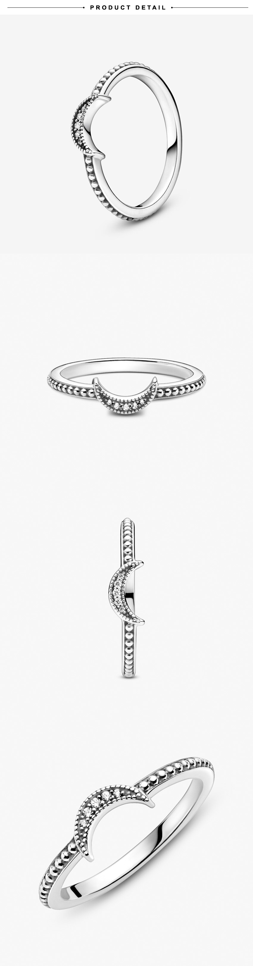 판도라 스파클링 크레센트 문 반지 199156C01_PANDORA