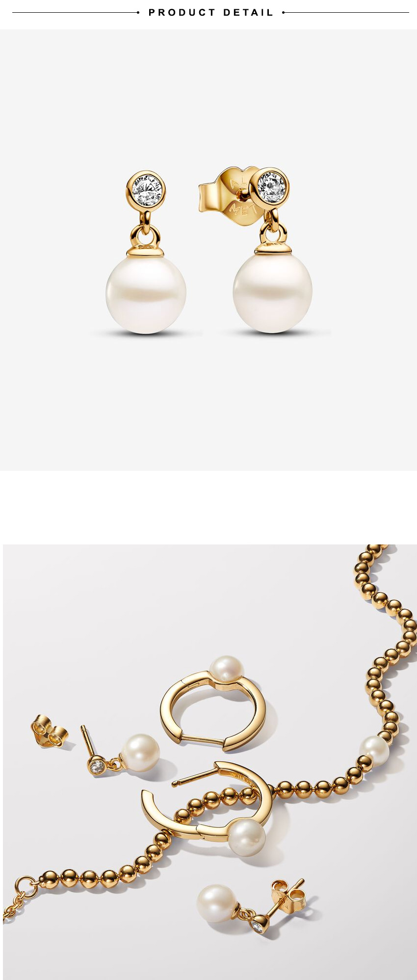 판도라 Treated Freshwater 드롭 귀걸이 263153C01_PANDORA