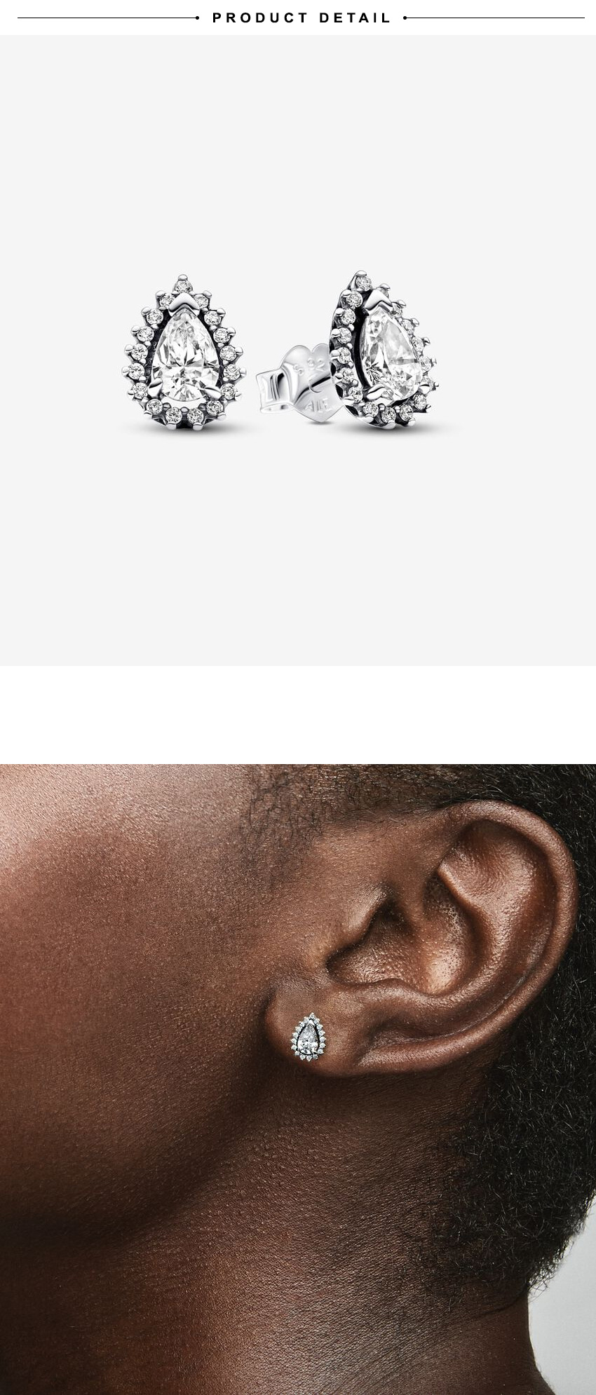 판도라 스파클링 페어 헤일로 스터드귀걸이 292834C01_PANDORA