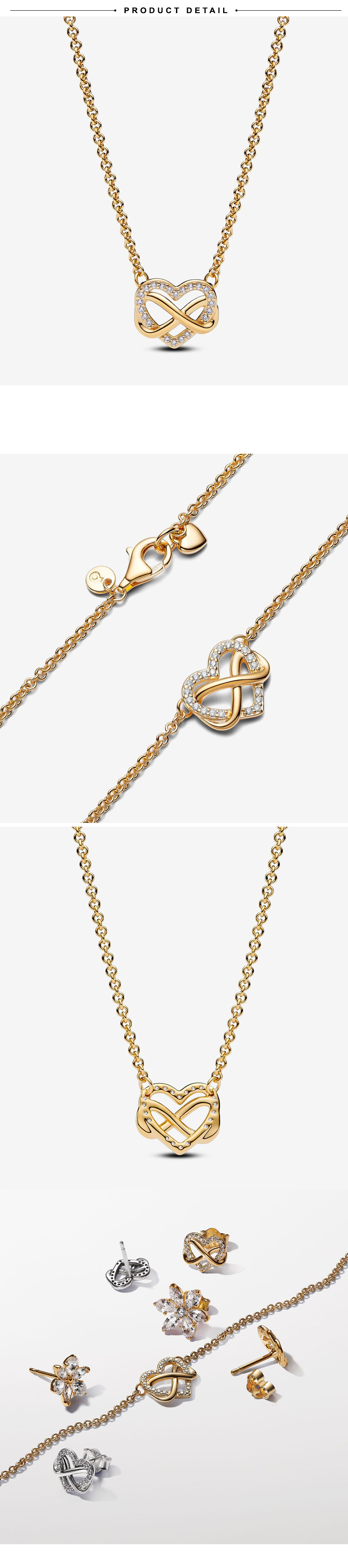 판도라 스파클링 인피니티 하트 목걸이 362666C01_PANDORA