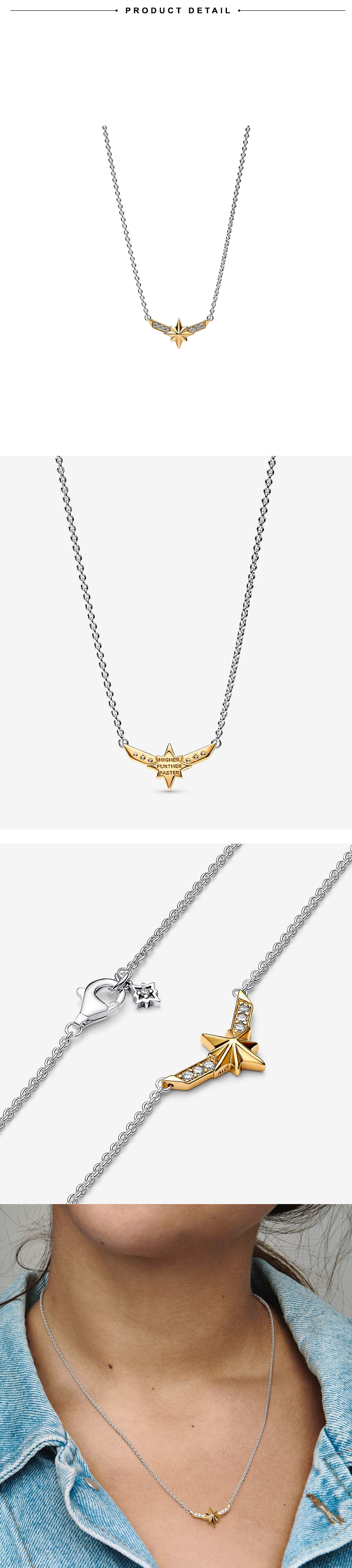 판도라 캡틴마블 옥토그램 팬던트 목걸이 362745C01_PANDORA