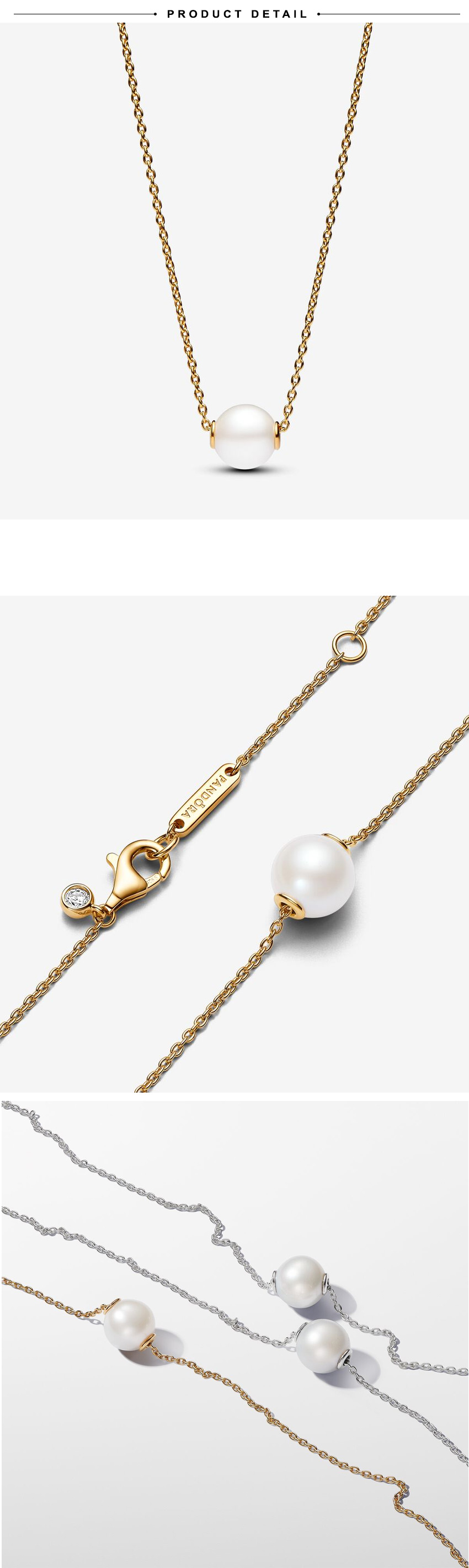 판도라 Treated Freshwater 펄 목걸이 363167C01_PANDORA