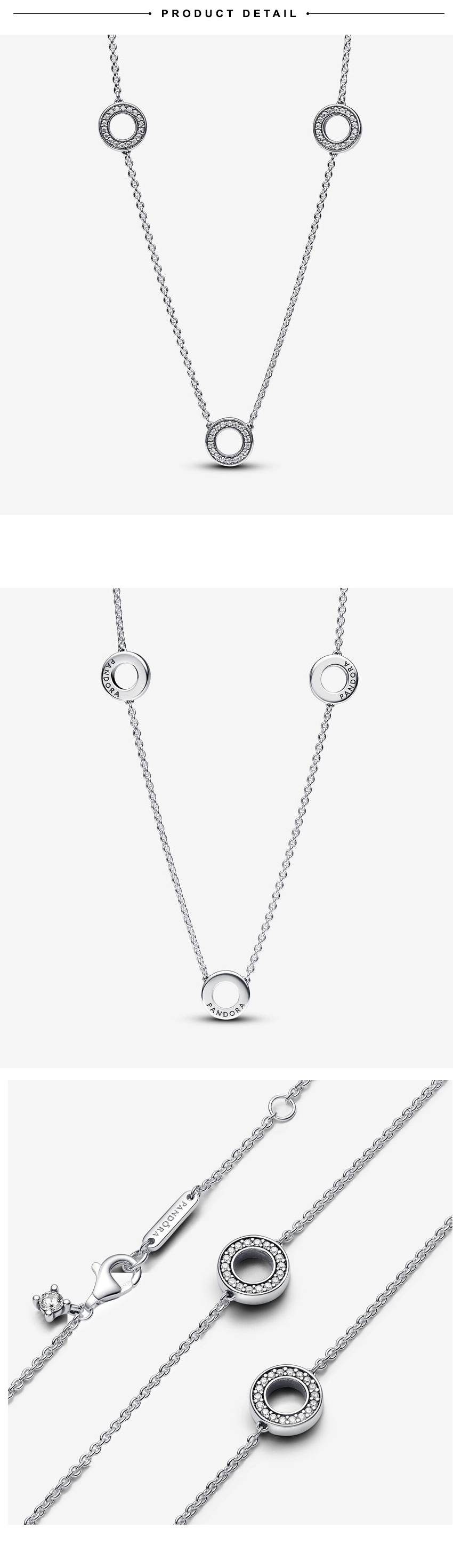판도라 파베 서클 체인 목걸이 393162C01_PANDORA
