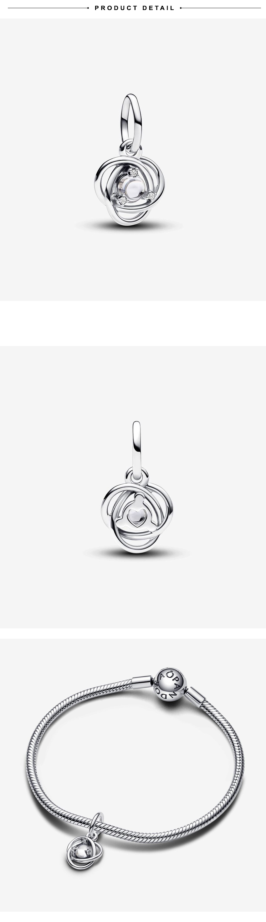 판도라 4월 클리어 이터니티 서클 댕글 참 793125C04_PANDORA